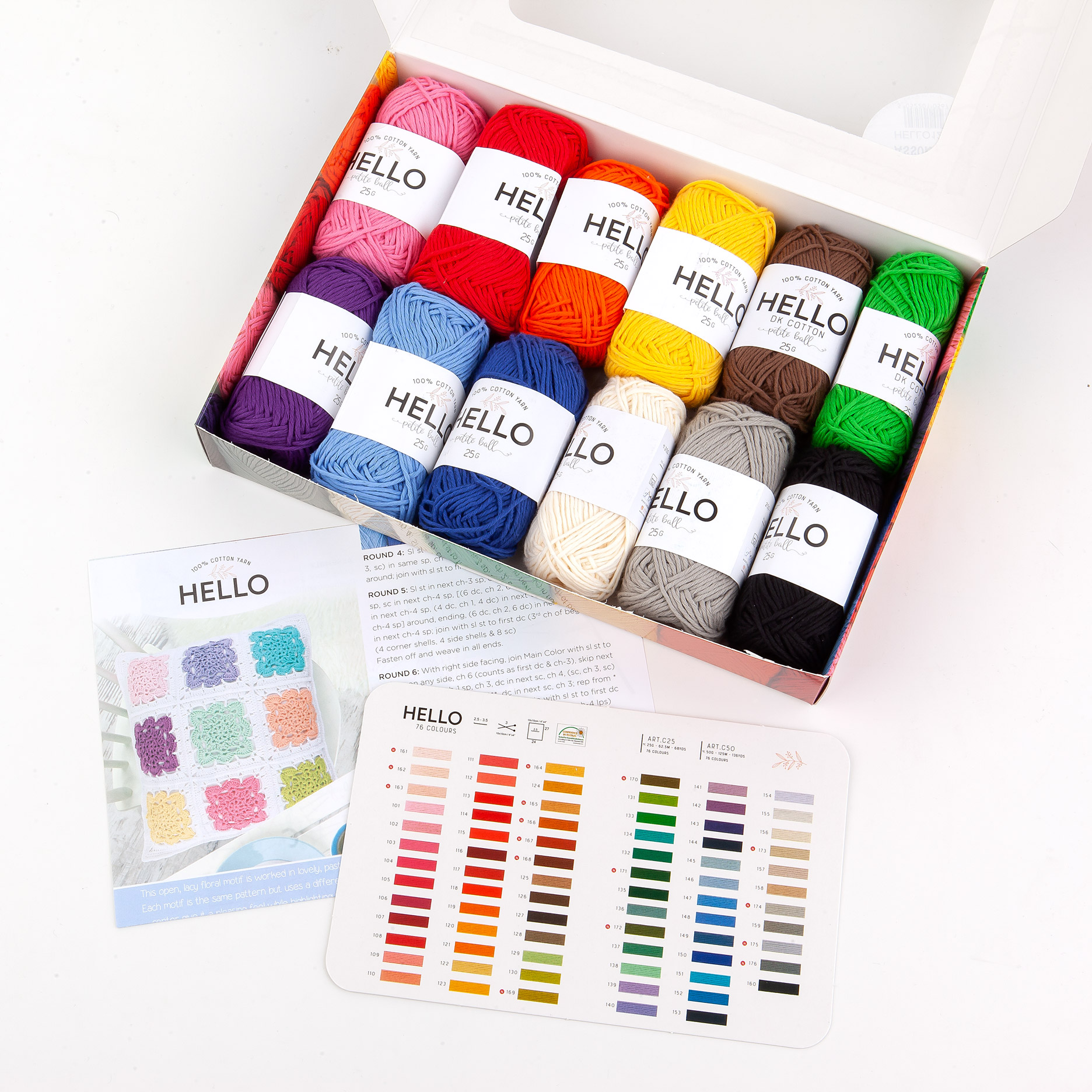 HELLO 12 Ball Yarn Pack - Assortment | Creative Crafting World