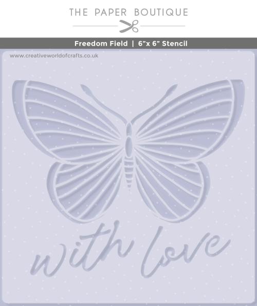 The Paper Boutique - Freedom Field - 6" x 6" Stencil | Creative ...