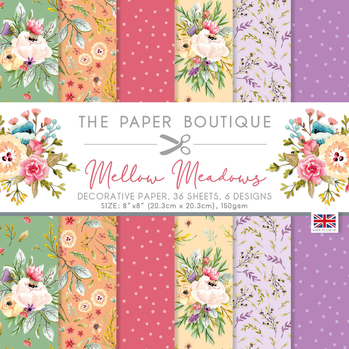 The Paper Boutique Sweet Tweets 8" x 8" Paper Pad