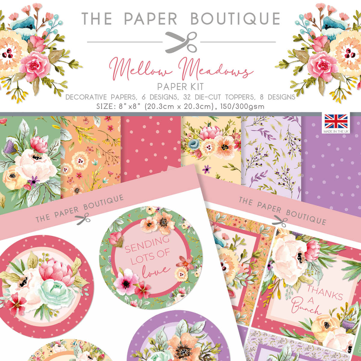The Paper Boutique Sweet Tweets 8" x 8" Paper Pad
