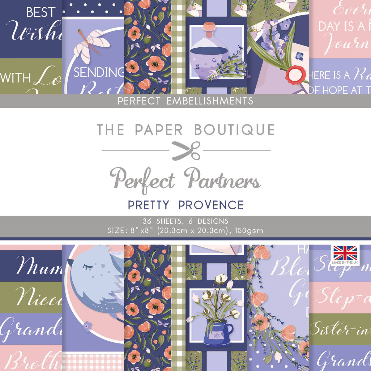 The Paper Boutique Sweet Tweets 8" x 8" Paper Pad