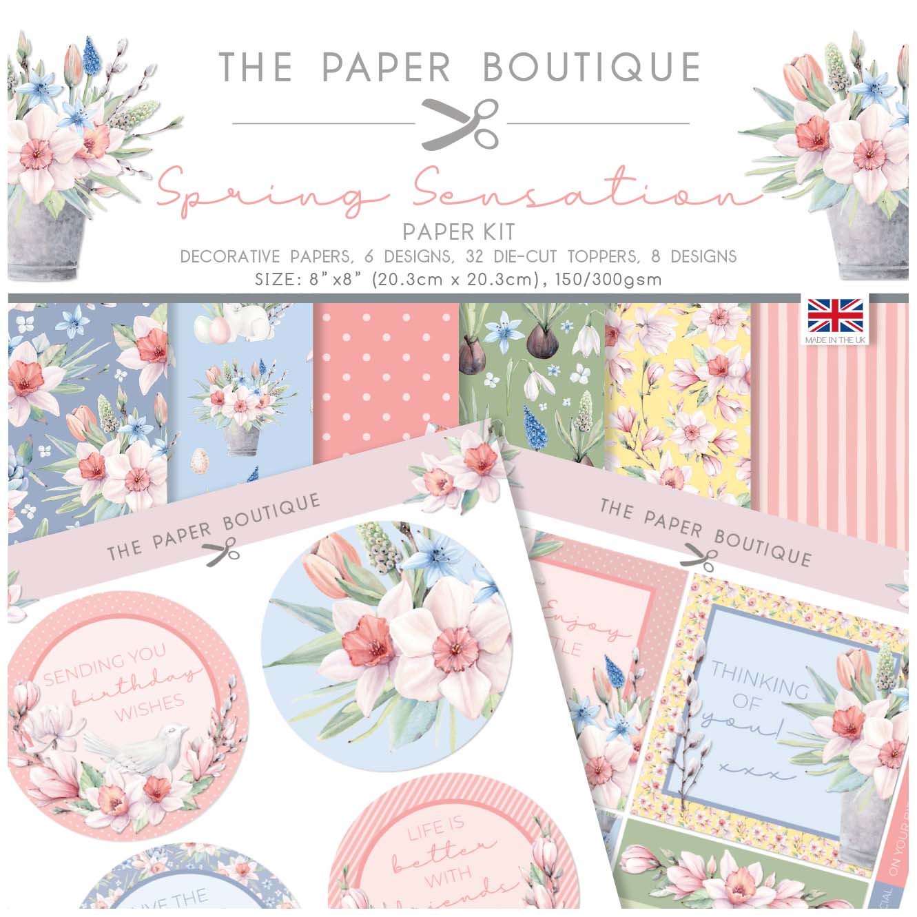 The Paper Boutique Sweet Tweets 8" x 8" Paper Pad