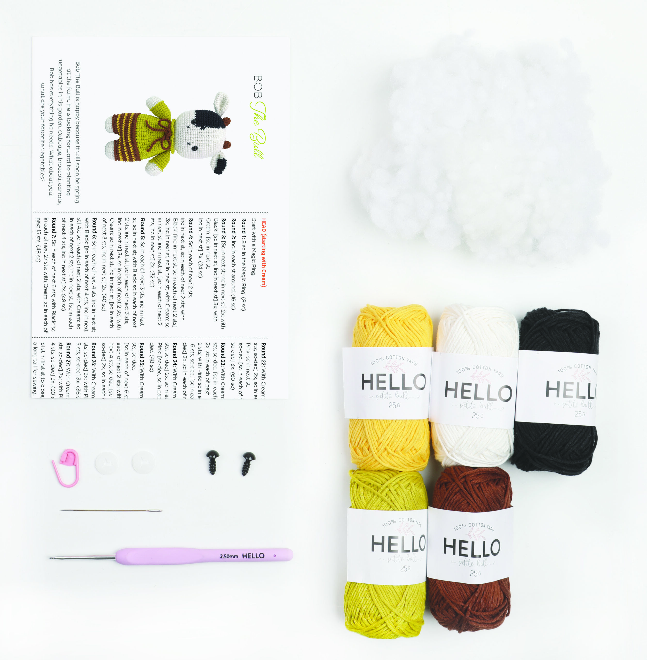 Knitty Critters - Hello Buddies Crochet Kits - Milo The Bull | Creative ...