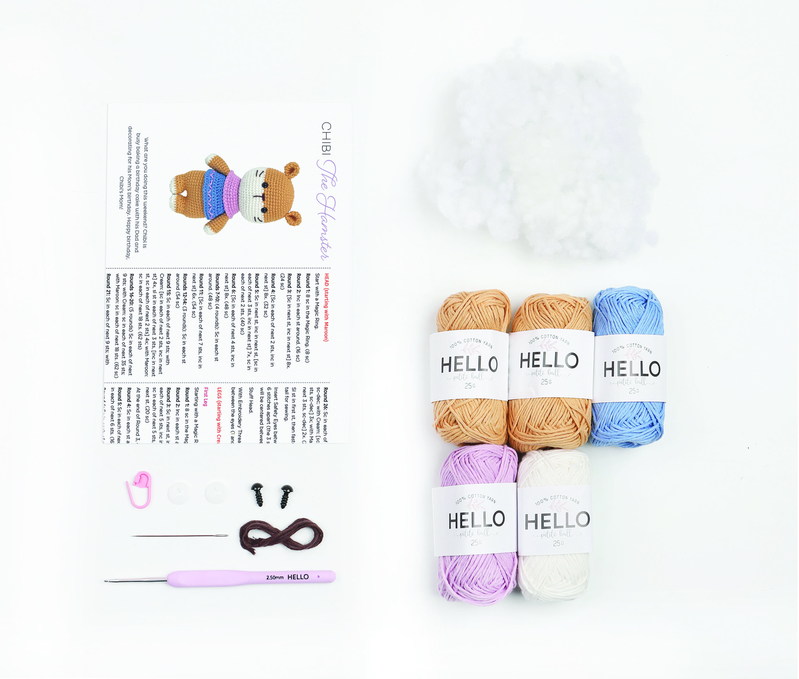 Knitty Critters - Hello Buddies Crochet Kits - Philippa The Hamster ...