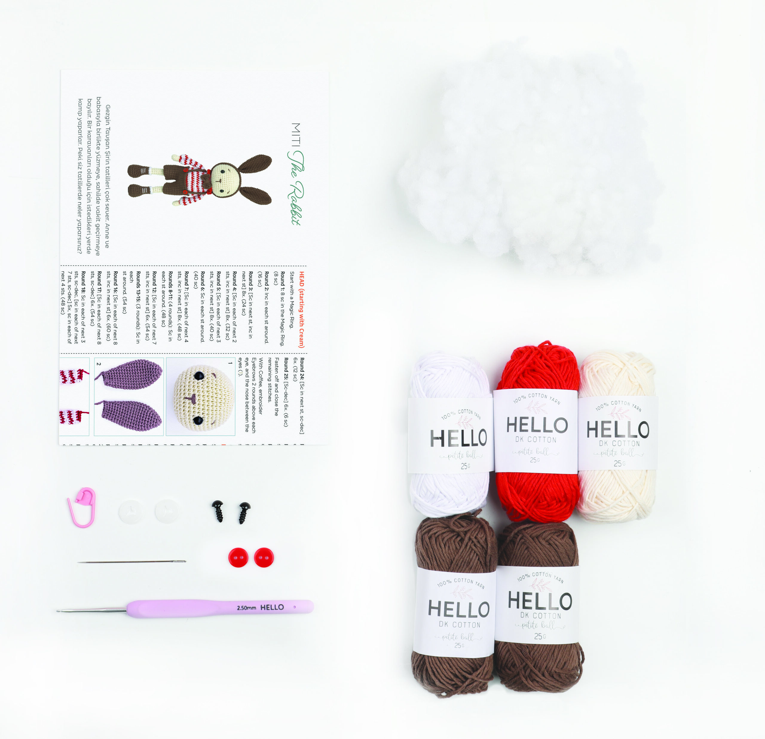 Knitty Critters - Hello Buddies Crochet Kits - Miti The Rabbit ...