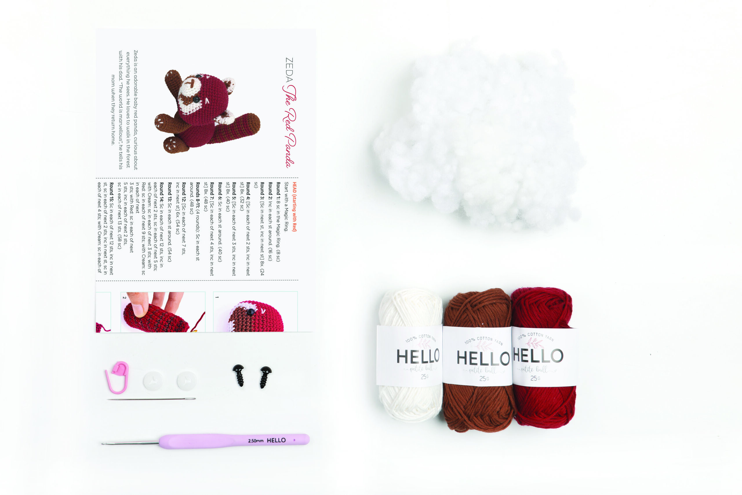 Knitty Critters - Hello Buddies Crochet Kits - Kai The Red Panda ...